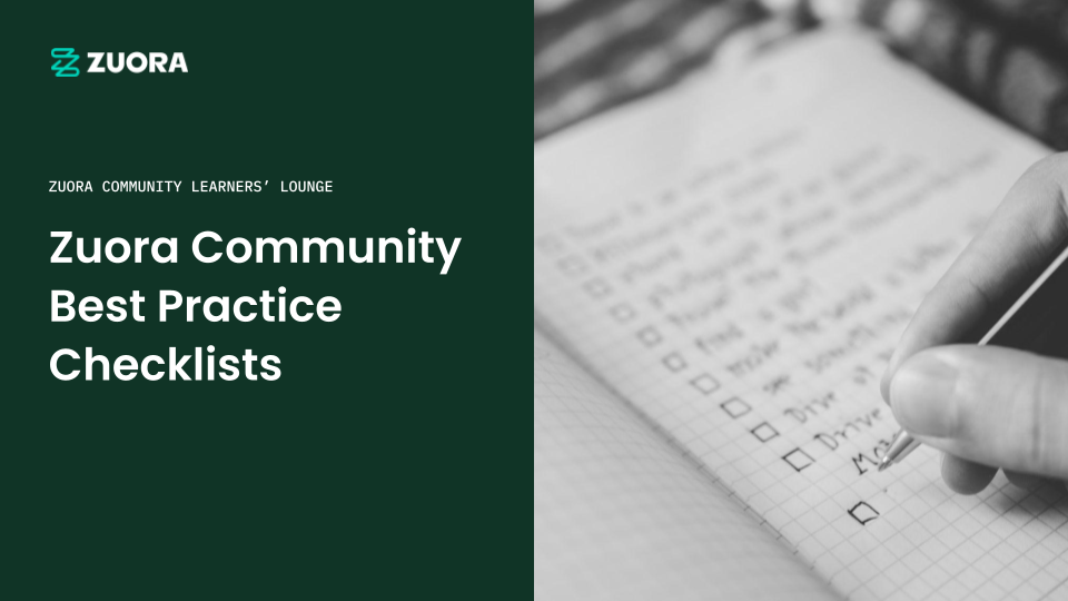 Best Practice Checklist: Year-End Close in Zuora Billing